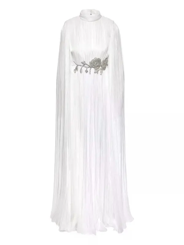 ANA RADU Pleated Cape Gown