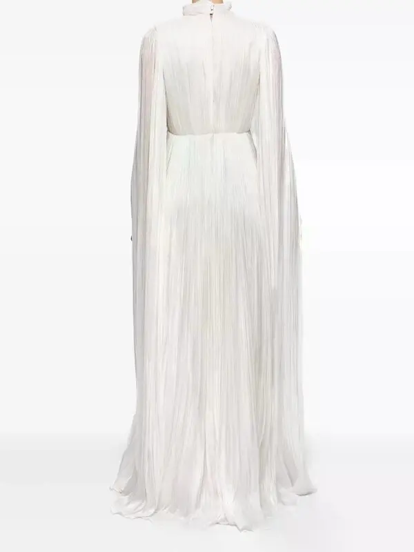 ANA RADU Pleated Cape Gown