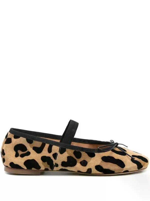 ANNIEL Leopard-print Ballerina Flats - Neutrals