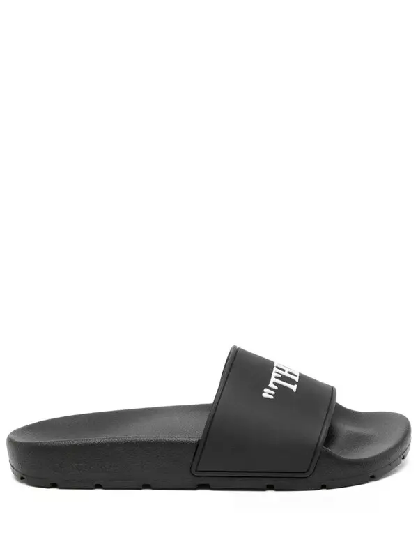 Off-White Graphic-print Flip Flops - Black