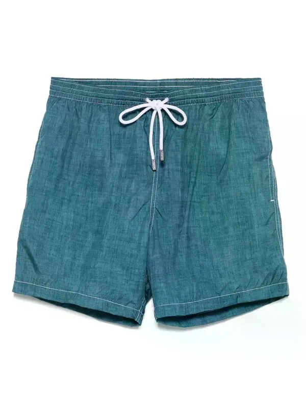 BARBA NAPOLI Logo-patch Swim Shorts - Green