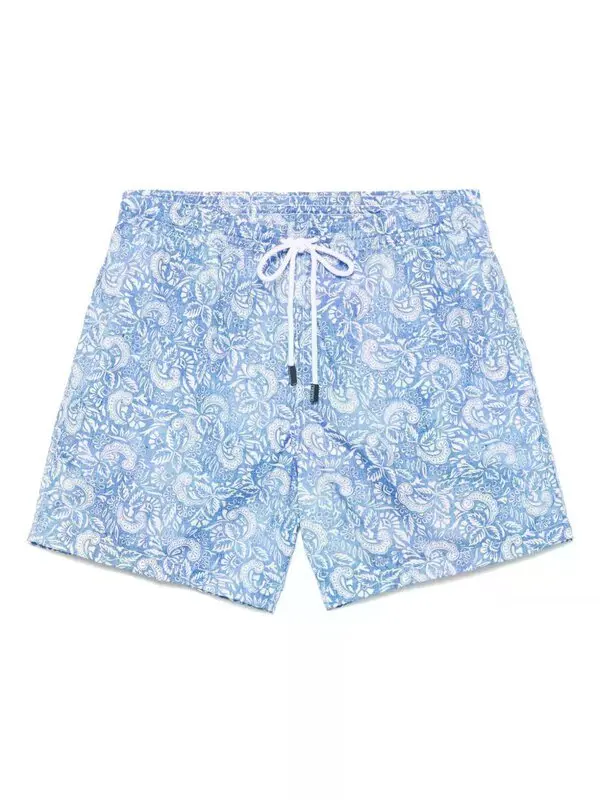 BARBA NAPOLI Printed Swim Shorts - Blue