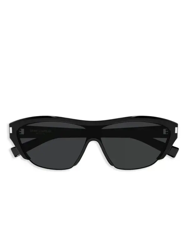 Saint Laurent Logo-print Sunglasses - Black