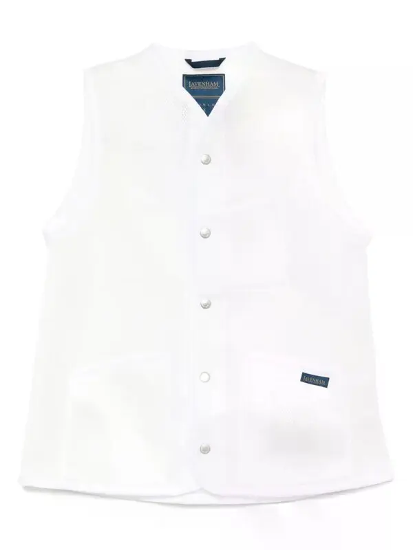 Comme Des Garçons Mesh Gilet - White