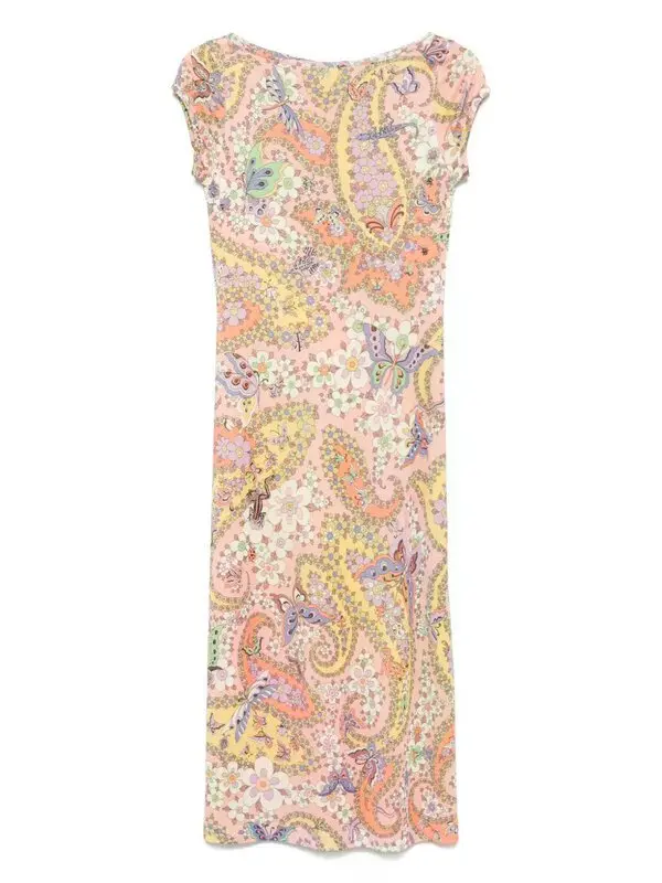 Etro Floral Print Midi Dress