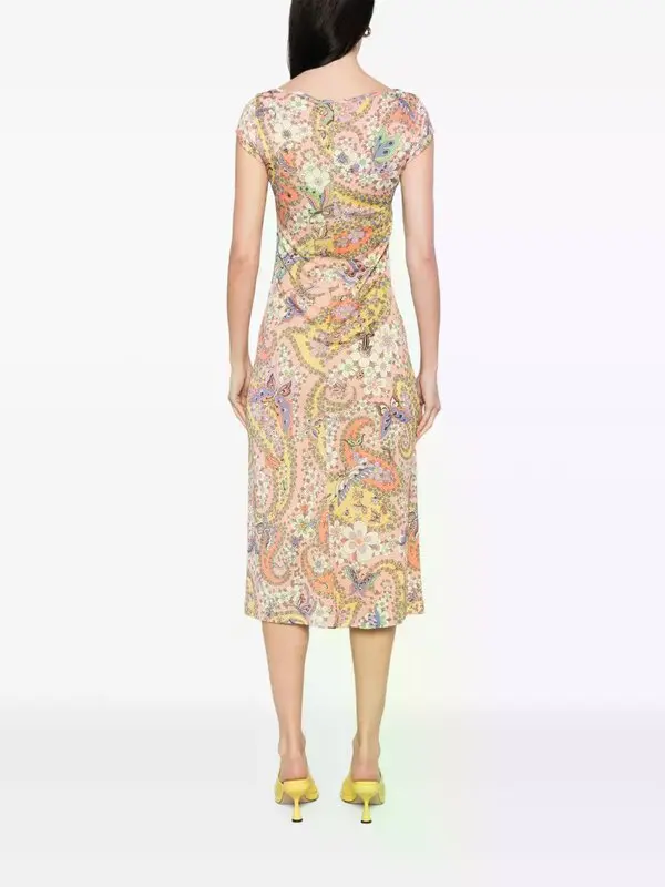 Etro Floral Print Midi Dress