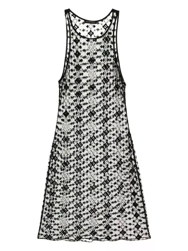 Kiki De Montparnasse Diamante-embroidered Midi Dress - Black