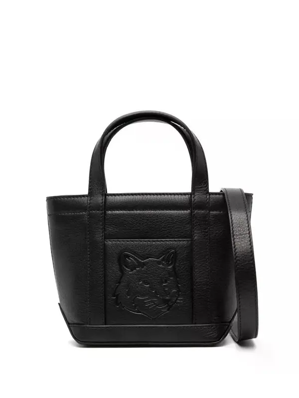 Maison Kitsuné Mini Fox Head Tote Bag - Black