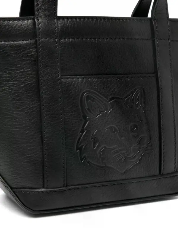 Maison Kitsuné Mini Fox Head Tote Bag - Black