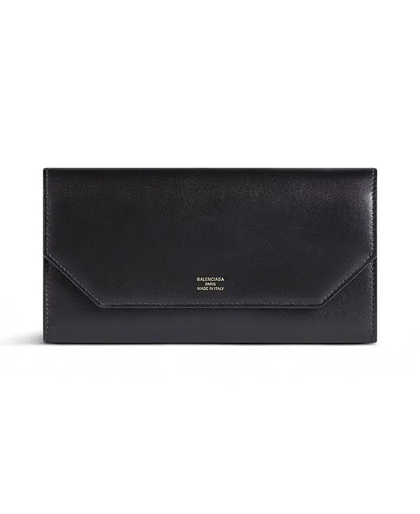 Balenciaga Envelope Long Wallet With Card Holder - Black