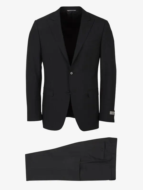 Canali Wool Travel Suit - Black