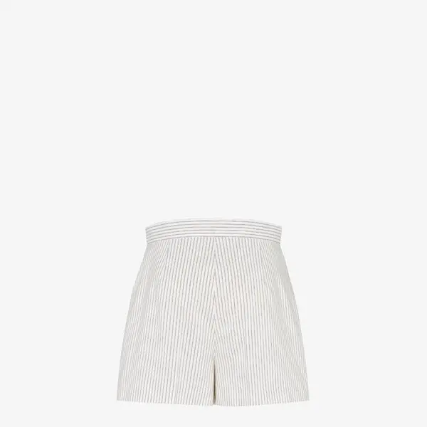 Fendi Pinstriped Cotton And Silk Shorts