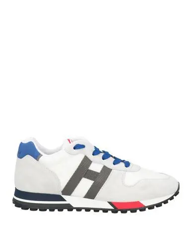Hogan Low-top Sneakers In Suede And Textile Fibers - Light Grey