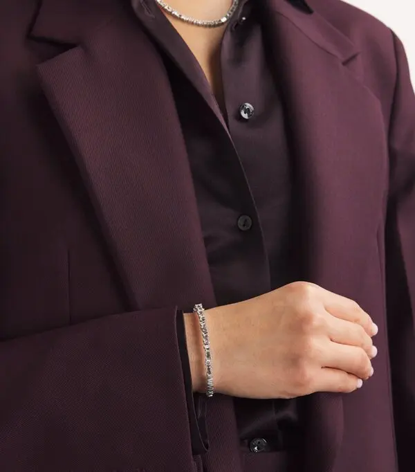 SUZANNE KALAN Gold And Diamond Bangle - White