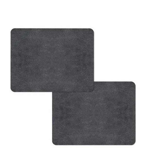 HESTIA Set Of 2 Prestige Rectangular Placemats - Grey