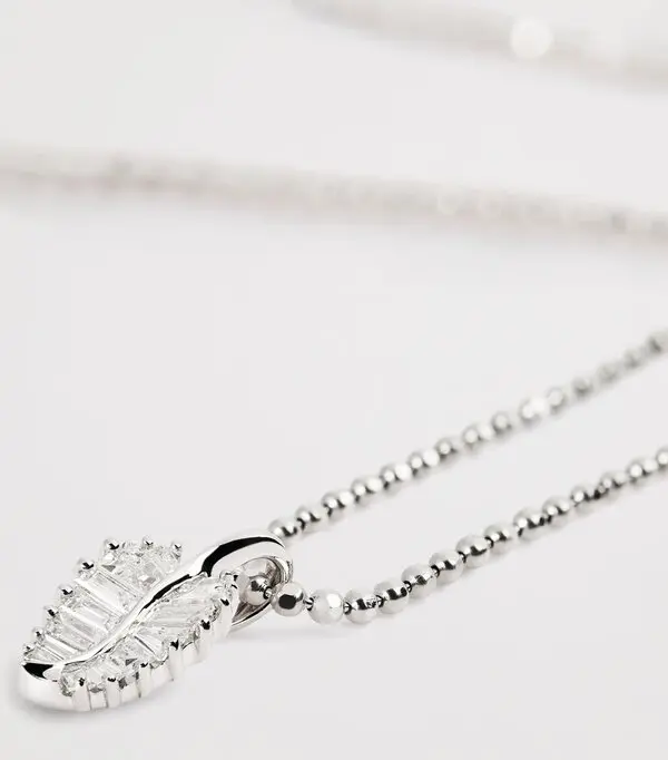 ANITA KO Small Palm Leaf Necklace