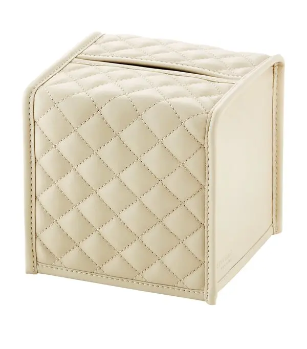 RIVIERE Quilted Leather Tissue Box