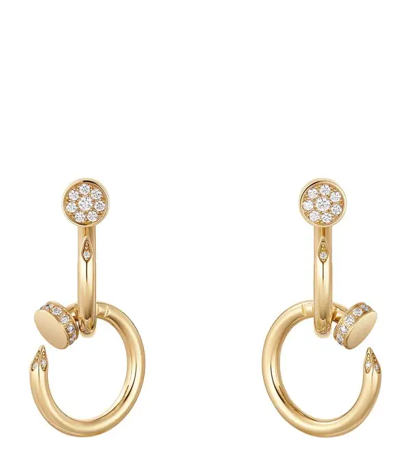 Cartier Juste Un Clou Diamond Earrings - Yellow