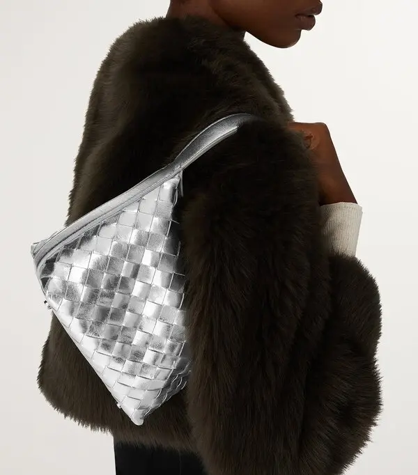 Bottega Veneta Mini Metallic Leather Wallace Top Handle Bag