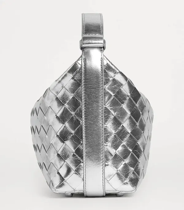 Bottega Veneta Mini Metallic Leather Wallace Top Handle Bag
