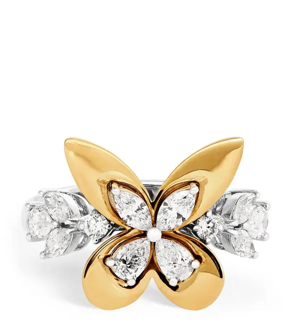 Yeprem Butterfly Diamond Ring - Gold