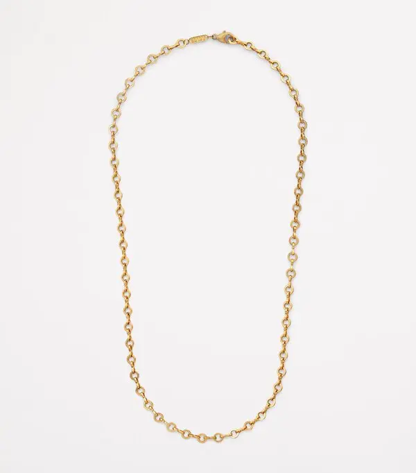 AZLEE 18k Yellow Circle-link Chain Necklace