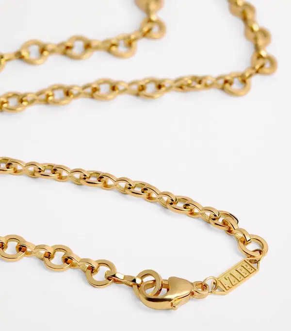 AZLEE 18k Yellow Circle-link Chain Necklace
