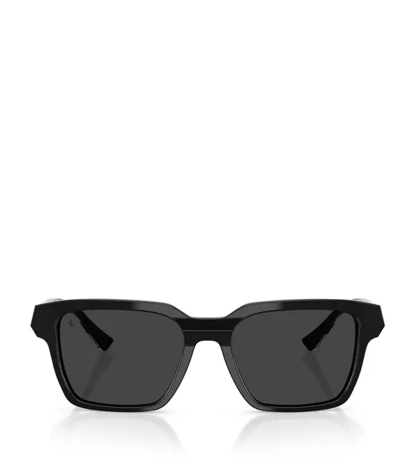 FERRARI Acetate Square Polarised Sunglasses - Black