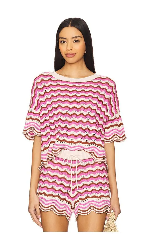L*Space Sunchaser Crochet Top - Pink