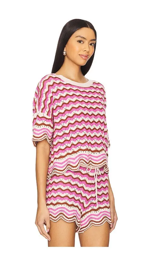 L*Space Sunchaser Crochet Top - Pink
