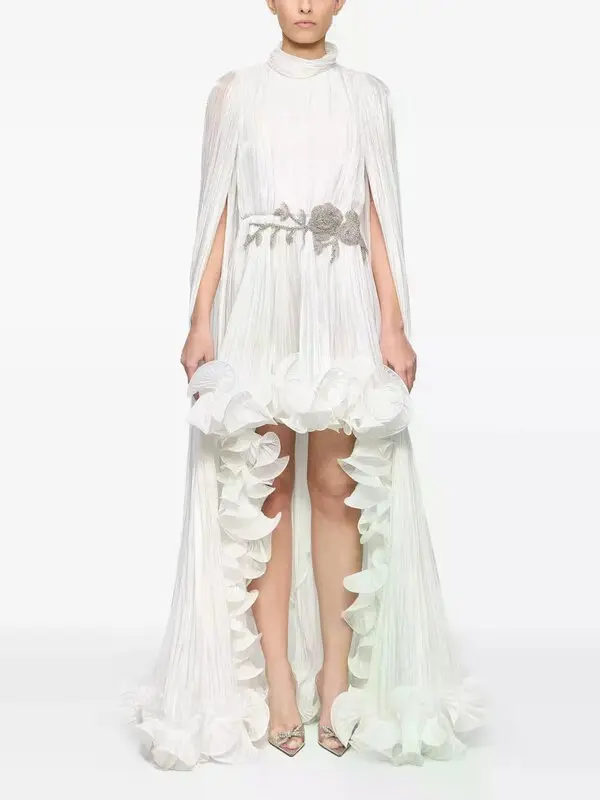 ANA RADU Pleated Cape Dress