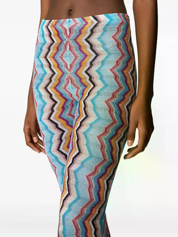 Missoni Zigzag-pattern Trousers - Blue