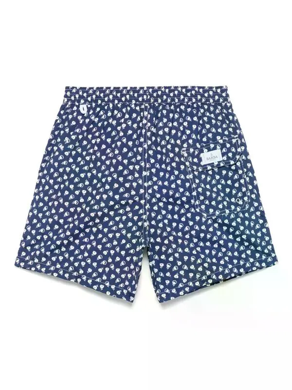 BARBA NAPOLI Printed Swim Shorts - Blue