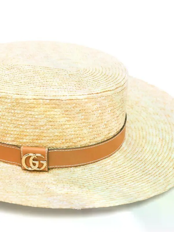 Gucci Logo-plaque Boater Hat
