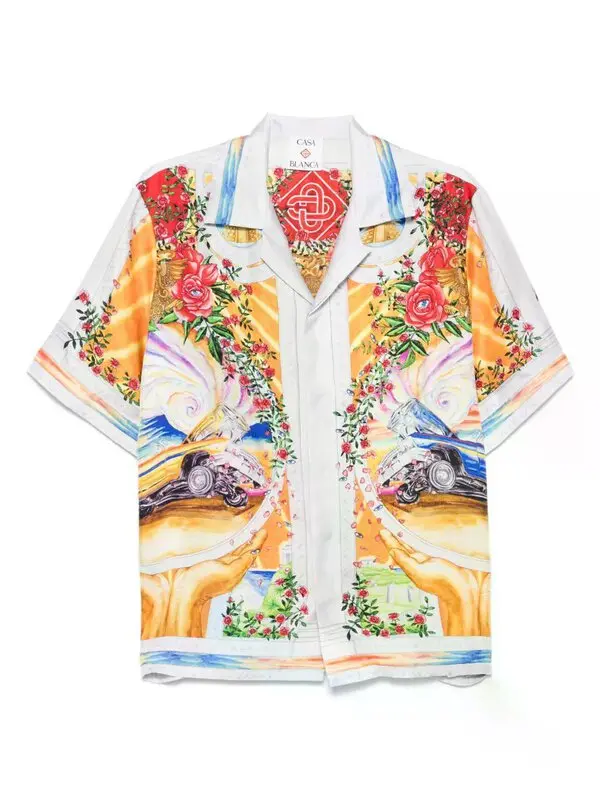 Casablanca La Tornade De Rose Shirt - Blue