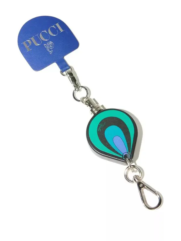 Emilio Pucci Marmo-print Phone Strap - Blue