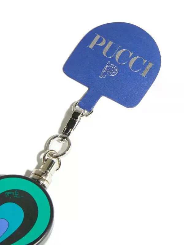 Emilio Pucci Marmo-print Phone Strap - Blue