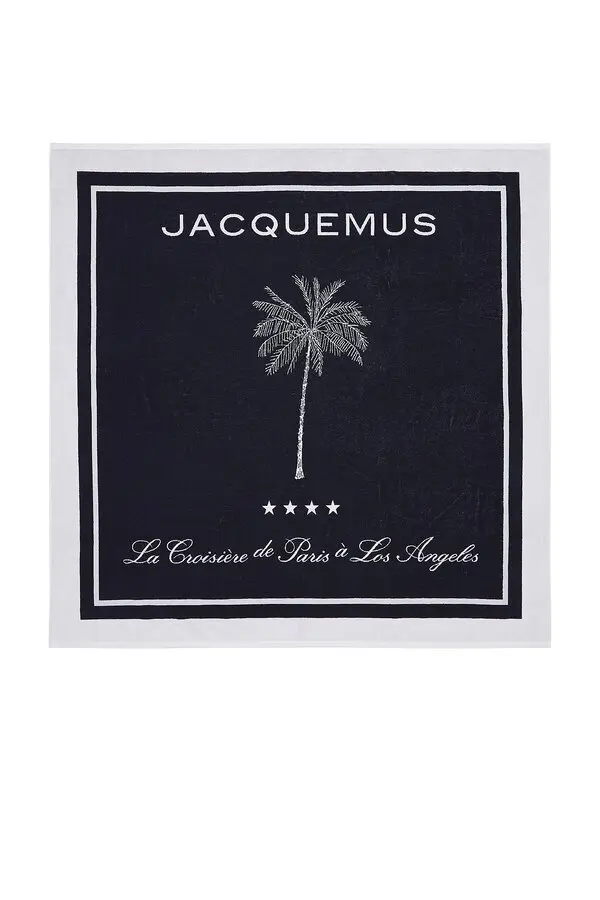 Jacquemus La Serviette Croisiere - Palm Tree White & Blue
