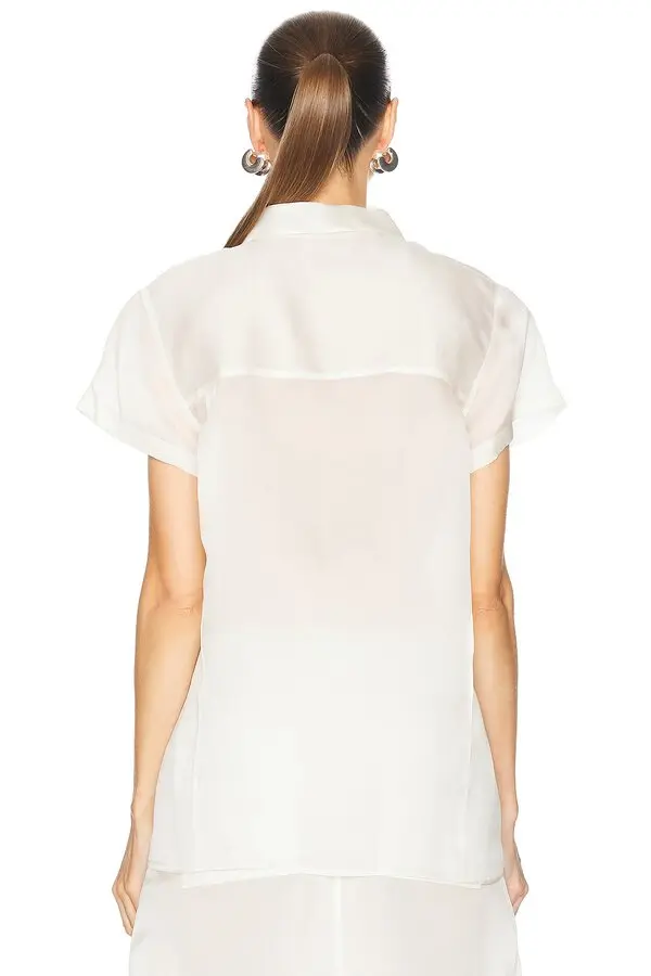 Khaite Keefe Organza Top - Chalk