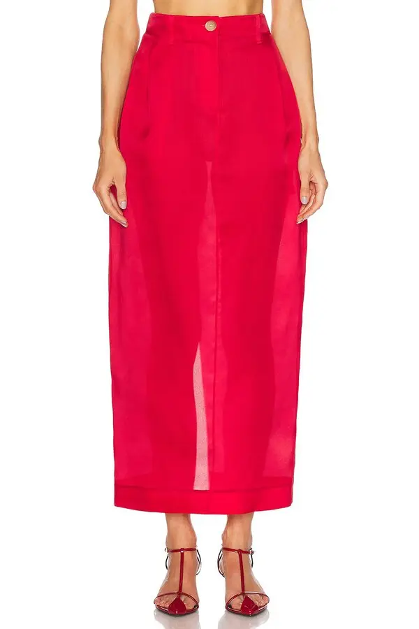 Khaite Lucian Skirt - Raspberry