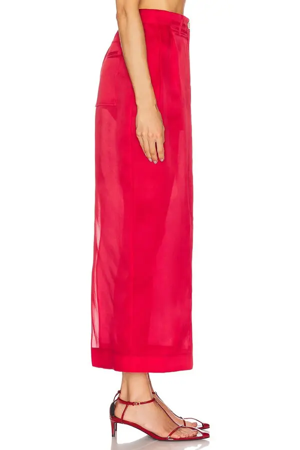 Khaite Lucian Skirt - Raspberry