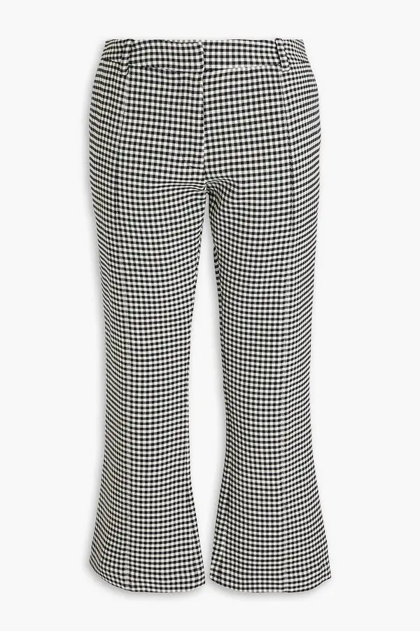 Marni Gingham Kick-flare Twill Pants