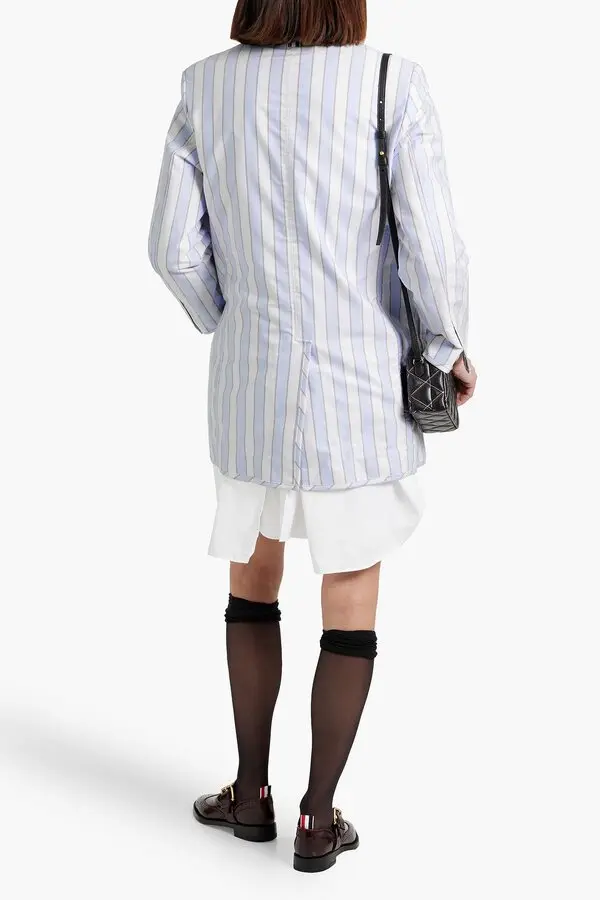 Thom Browne Striped Cotton-jacquard Blazer