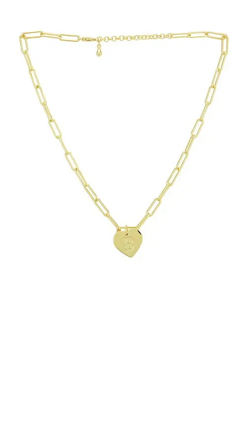 LUV AJ Mlb Red Sox Logo Heart Coin Necklace - Gold