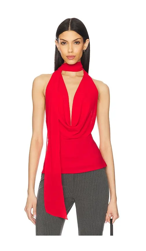 Majorelle Kelly Halter Top - Red