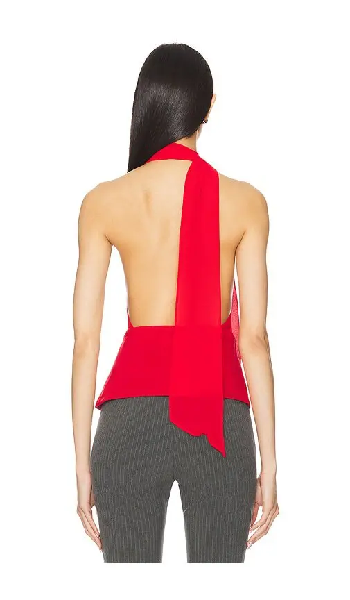 Majorelle Kelly Halter Top - Red