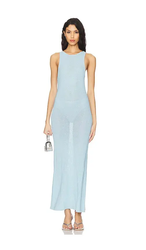 Show Me Your Mumu Miche Maxi Dress - Blue Sequin