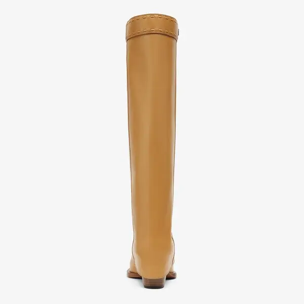 Fendi Knee High Boots - Beige