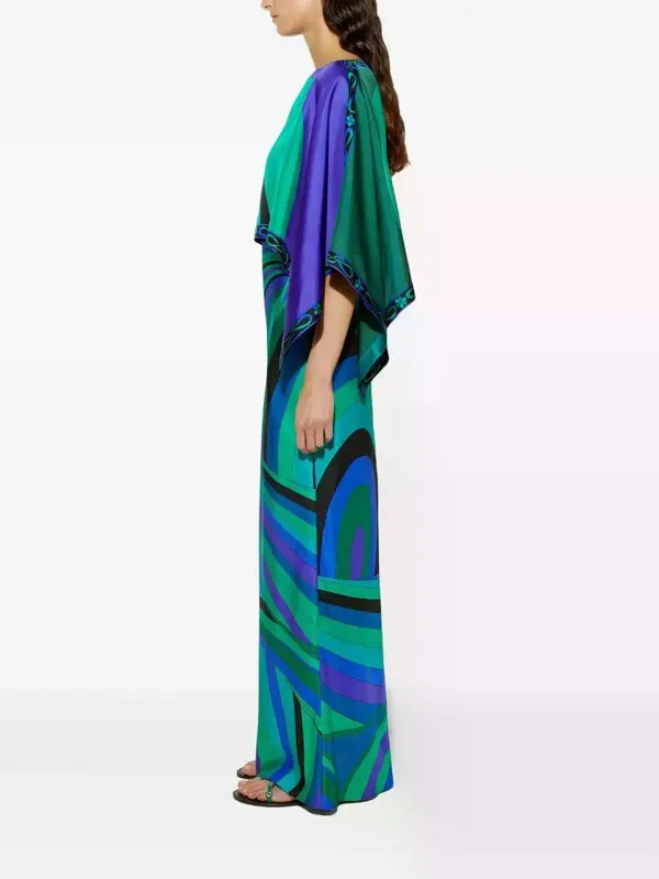 Emilio Pucci Iride-print Cape Dress