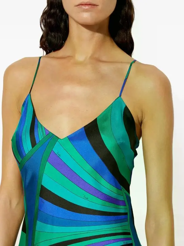 Emilio Pucci Iride-print Cape Dress